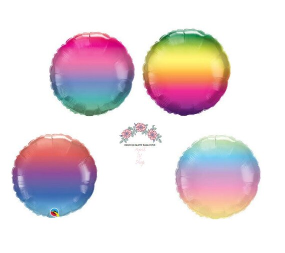 18'' OMBRE ROUND BALLOON Ombre Microfoil Balloon | Etsy