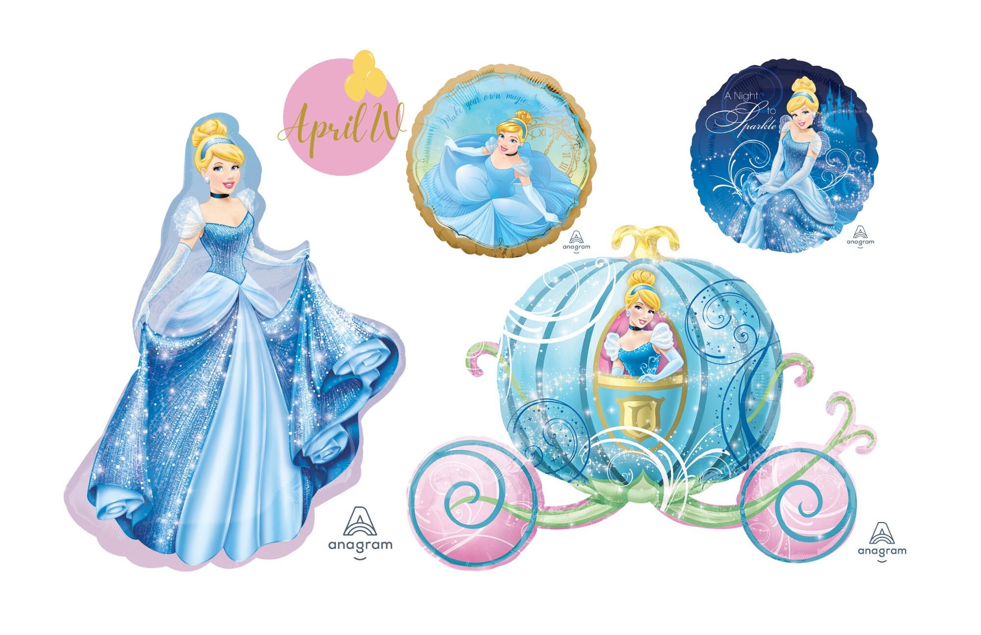Princess Cinderella Foil Balloon| Cinderella Foil Balloon| Princess ...