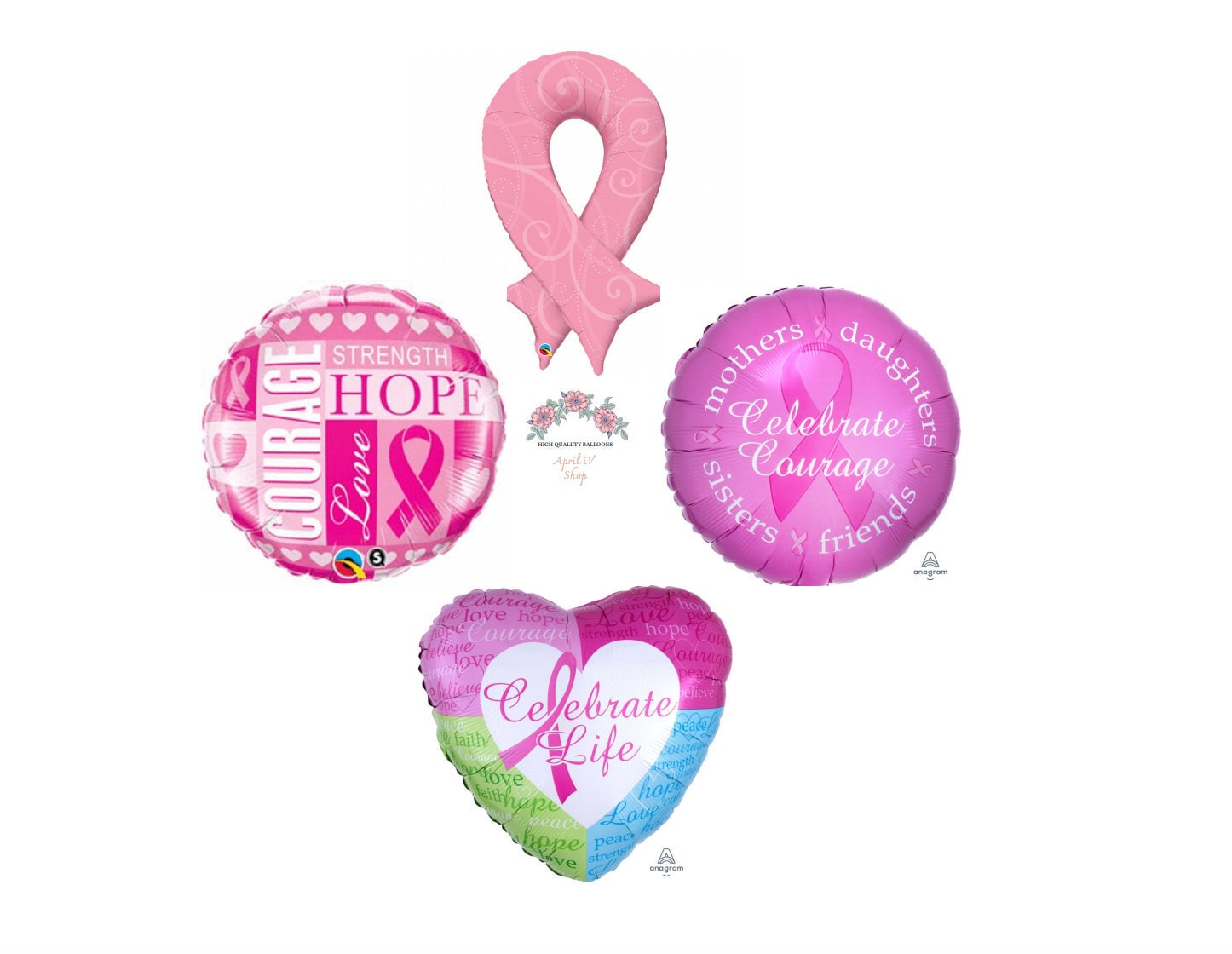 39'' BREAST CANCER AWARENESS Ribbon Balloon - Etsy