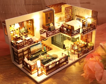 DIY Chinese Traditional Room Miniature Doll House Kit 1:24 | Etsy