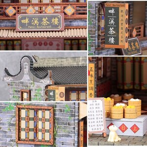 DIY Chinese Tea House Miniature Doll House Kit || 1:24 With Light Adult ...