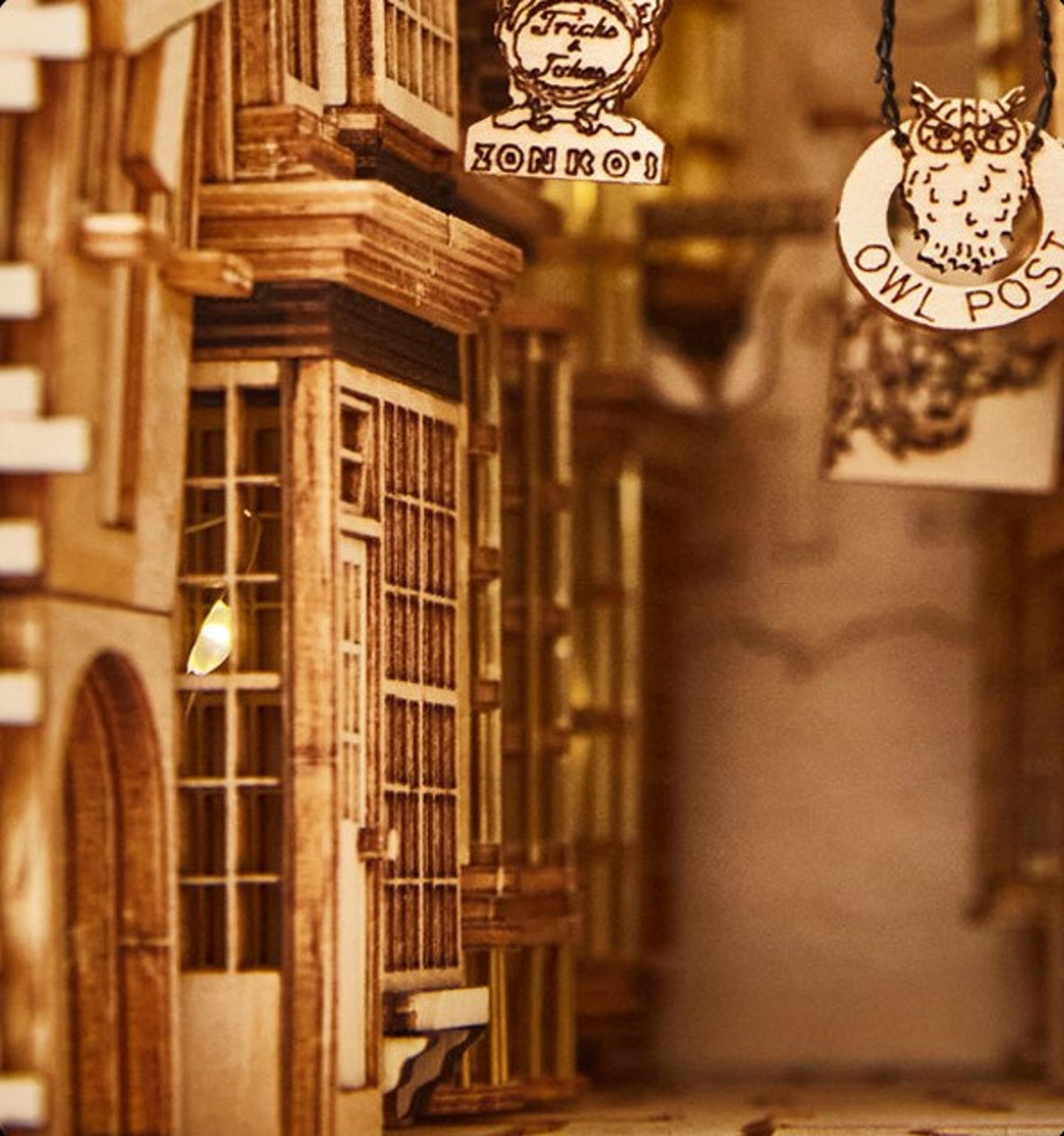 Old Town Alley Book Nook Book Shelf Insert Bookcase With | Etsy