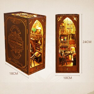 My Secret Library Book Nook - Book Shelf Insert - Bookcase With Light ...