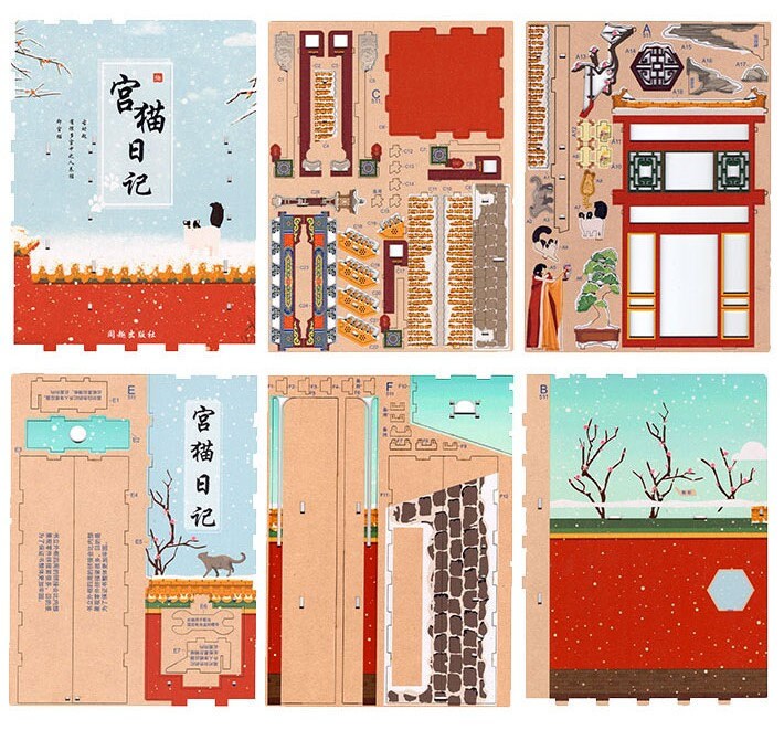 Forbidden City Book Nook Book Shelf Insert Bookcase With | Etsy