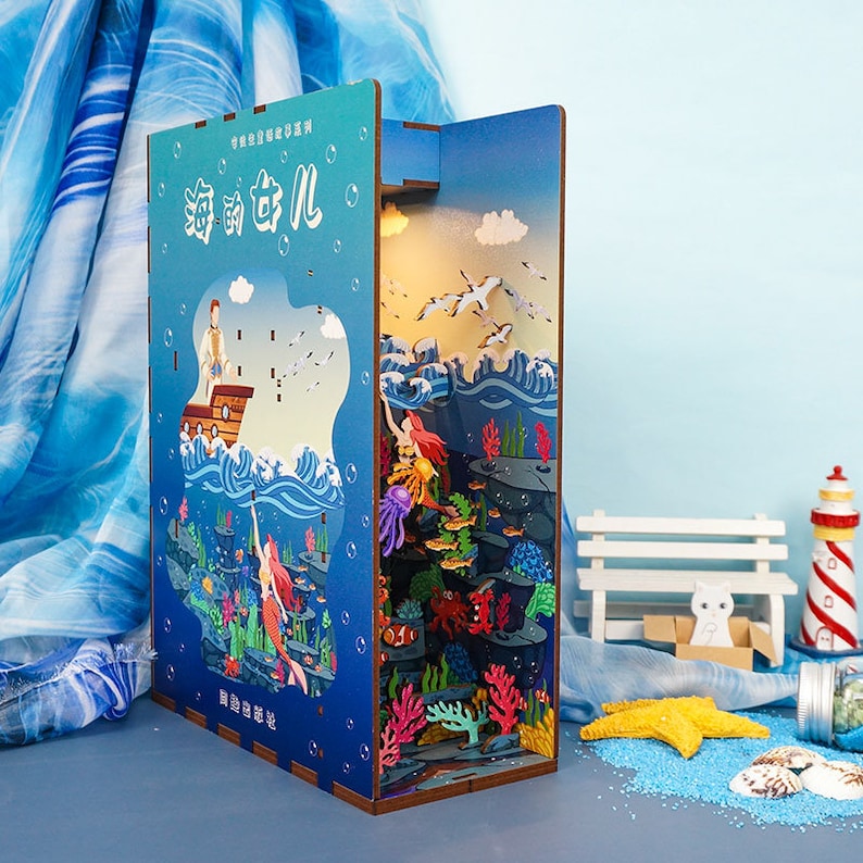 DIY Under Sea Book Nook Kit – Ocean Bookshelf Insert With LED - Etsy