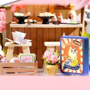 Sakura Noodles Shop Miniatures Dollhouse With Dust Cover || 1:24 With ...