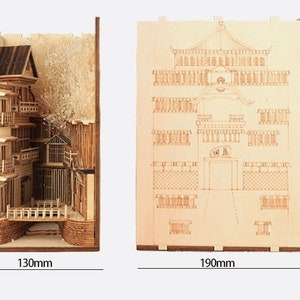 Chinese Village Alley Book Nook - Book Shelf Insert - Bookcase With ...