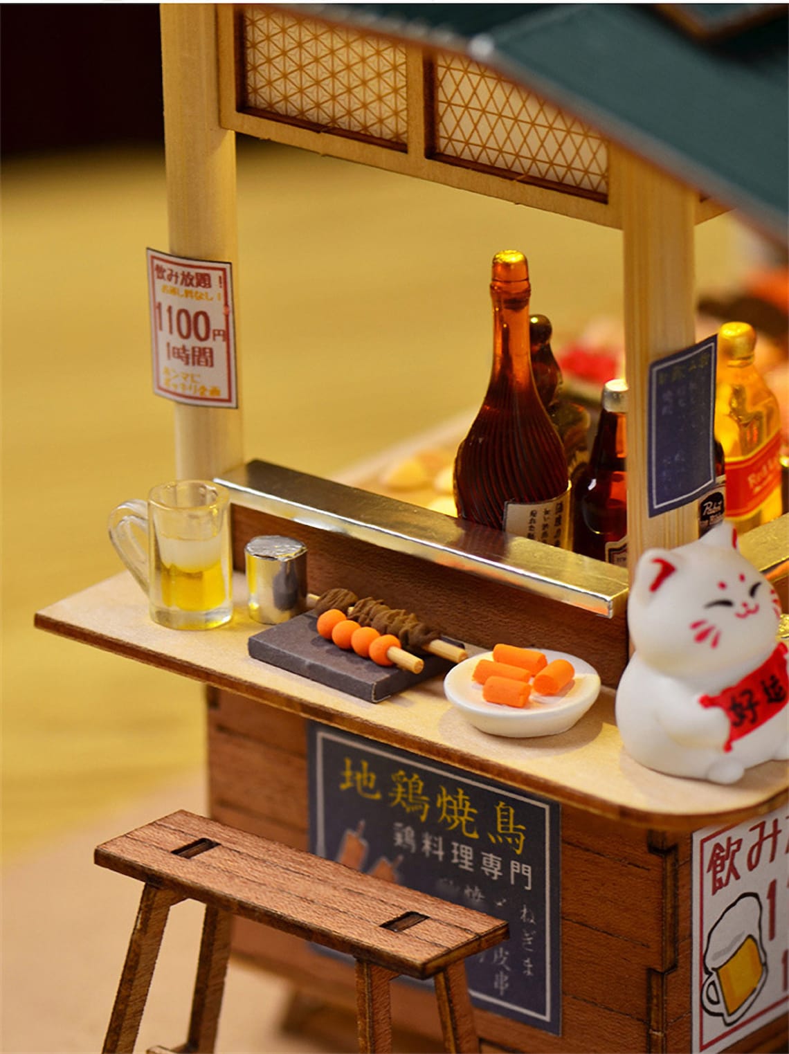 DIY Japanese Yatai Miniature Kit | Street Food Stall Dollhouse, Adult ...
