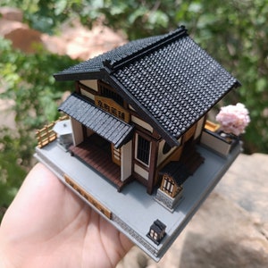DIY Japanese Traditional Teahouse Wooden Miniature Doll House Kit ...