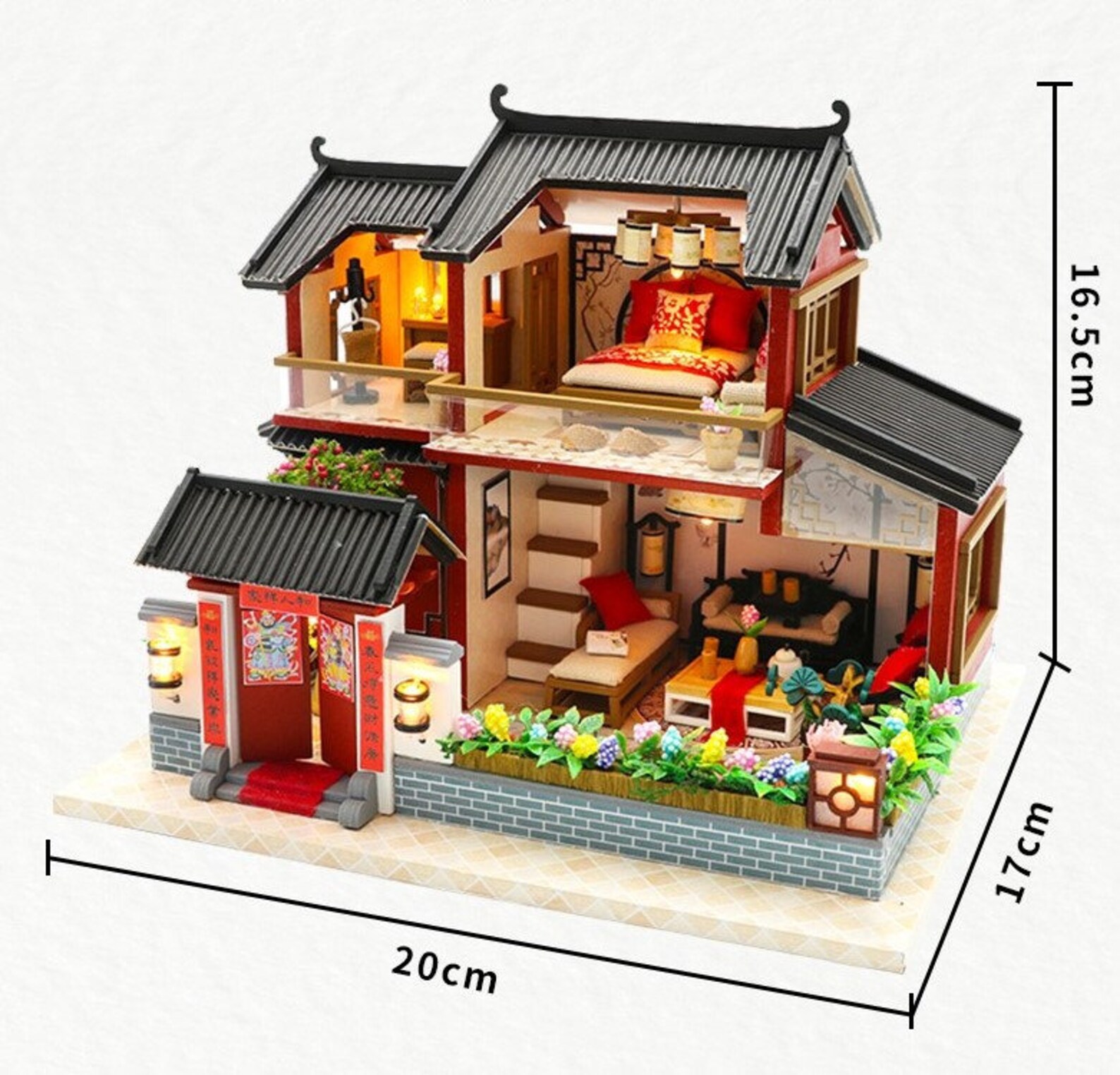 DIY Chinese Traditional Miniature Doll House Kit 1:24 Scale | Etsy