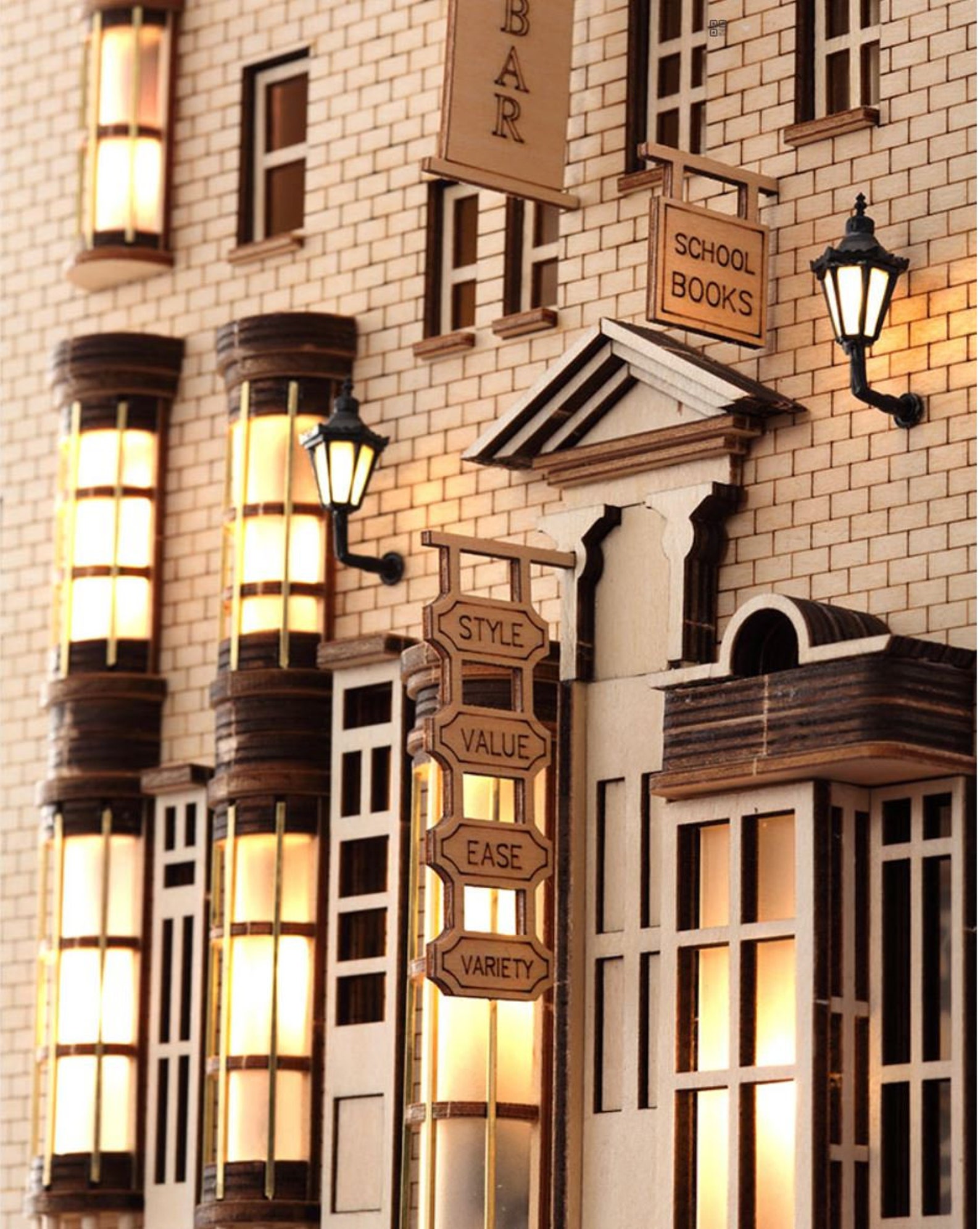 Alley Book Nook Book Shelf Insert Bookcase with Light | Etsy