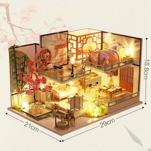DIY Chinese Traditional Room Miniature Doll House Kit || 1:24 With ...