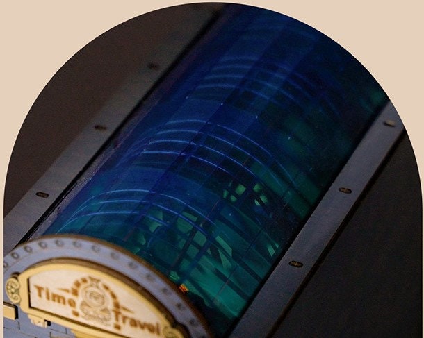 Time Travel Train Book Nook - Book Shelf Insert - Bookcase With Light ...