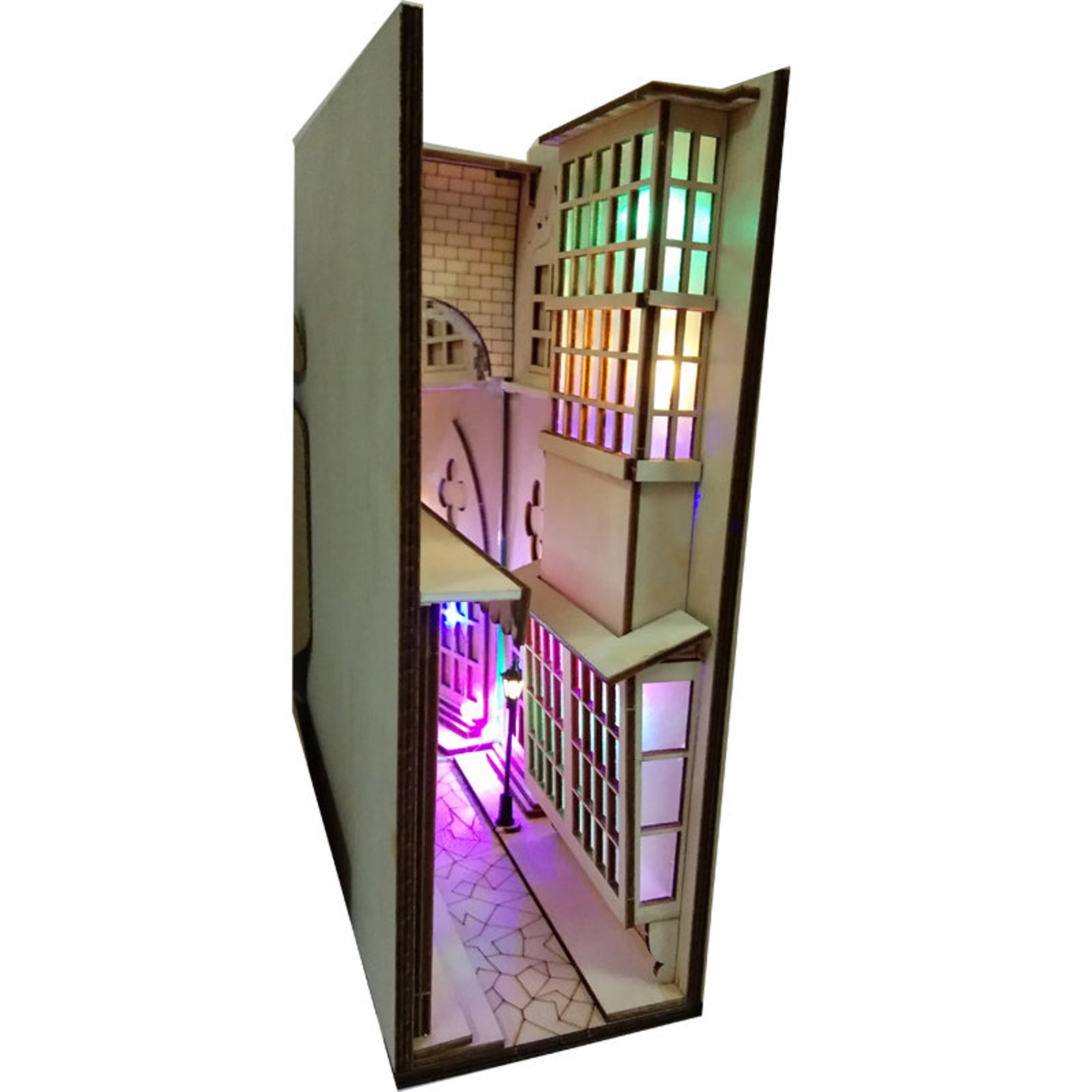 European Alley Book Nook Book Shelf Insert Bookcase With - Etsy