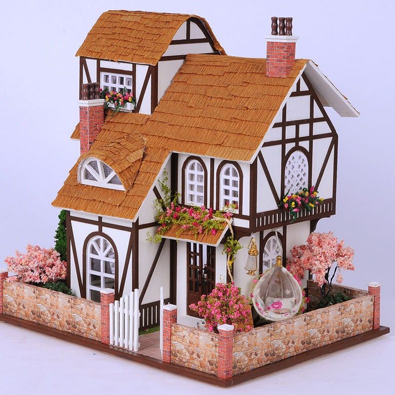 Large Villa Romantic Town Miniature Doll House Kit 1:24 - Etsy