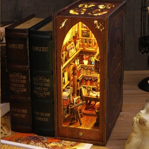 My Secret Library Book Nook - Book Shelf Insert - Bookcase With Light ...