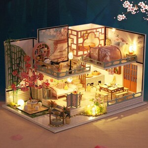 DIY Chinese Traditional Room Miniature Doll House Kit || 1:24 With ...