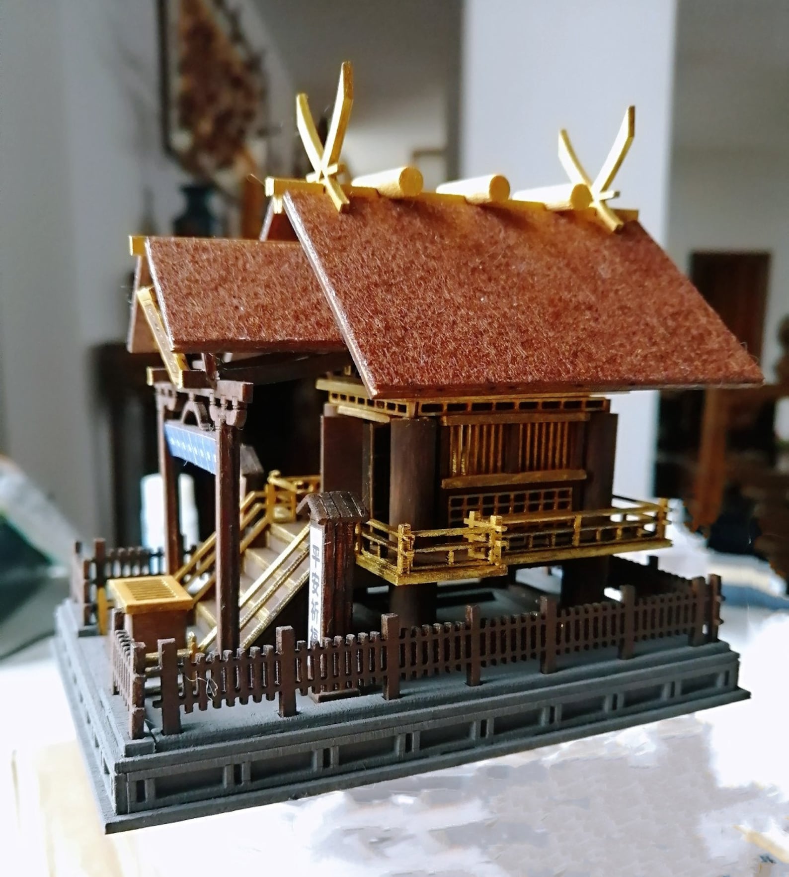 DIY Jizo-in Tempel Kyoto Holz Miniatur Puppenhaus Kit || Erwachsene ...