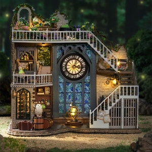 DIY Miniature Witch House Kit | Wooden Dollhouse Craft, Adult Gift - Etsy