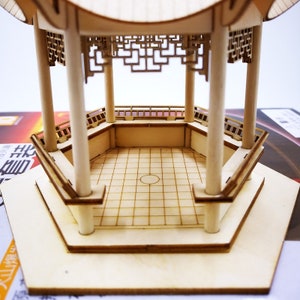 DIY Tea House Ancient Pavilion Wooden Miniature Doll House Kit || Adult ...