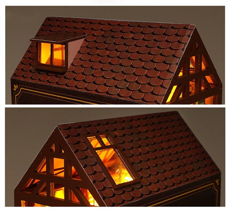 Romantic Town Book Nook Book Shelf Insert Bookcase With - Etsy