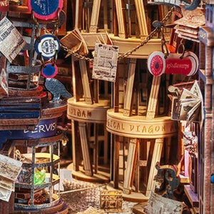 Magic Alley Book Nook - Book Shelf Insert - Bookcase With Light Model ...