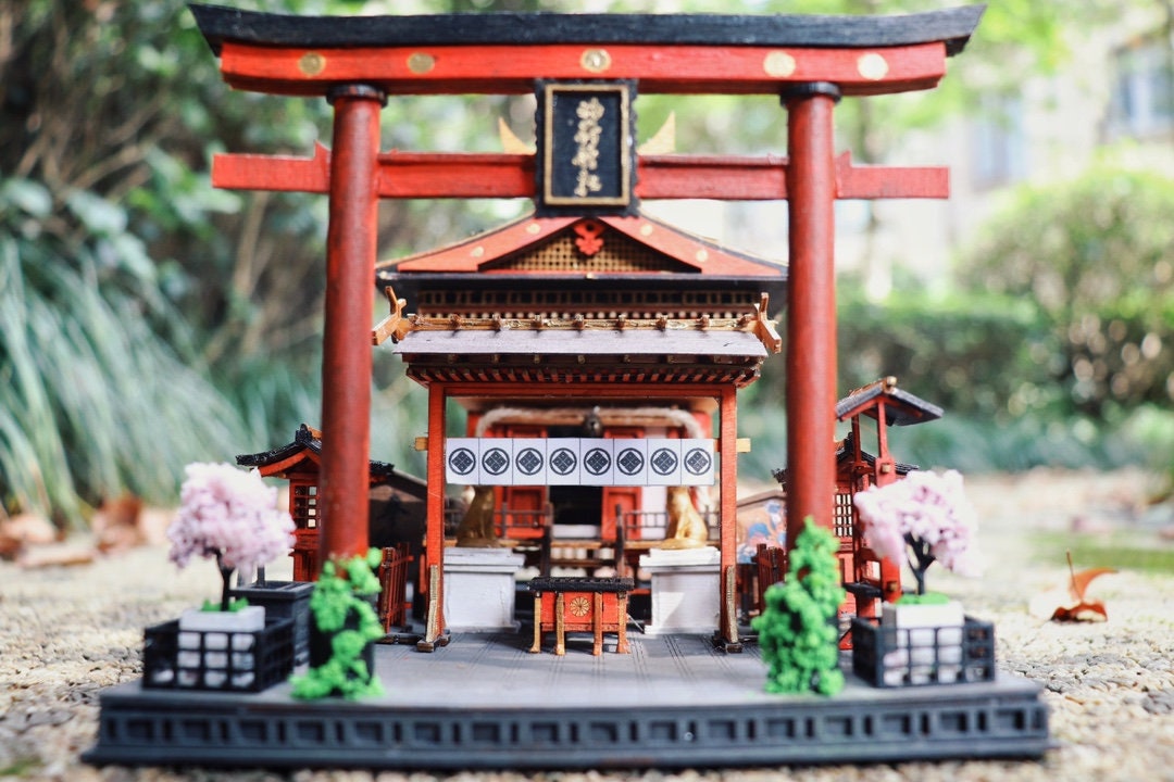DIY Inari Shrine Kyoto Wooden Miniature Doll House Kit || Adult Craft ...