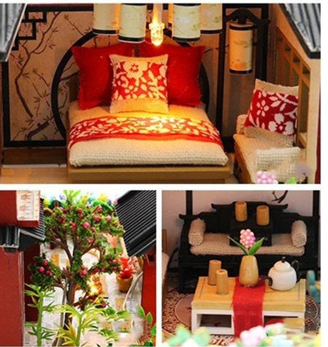 DIY Chinese Traditional Miniature Doll House Kit 1:24 Scale | Etsy