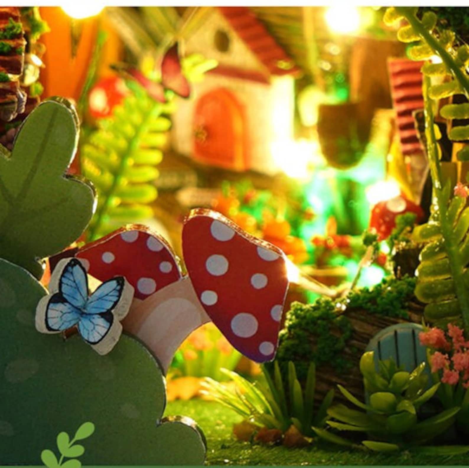 Firefly Forest Book Nook - Book Shelf Insert - Bookcase With Light ...