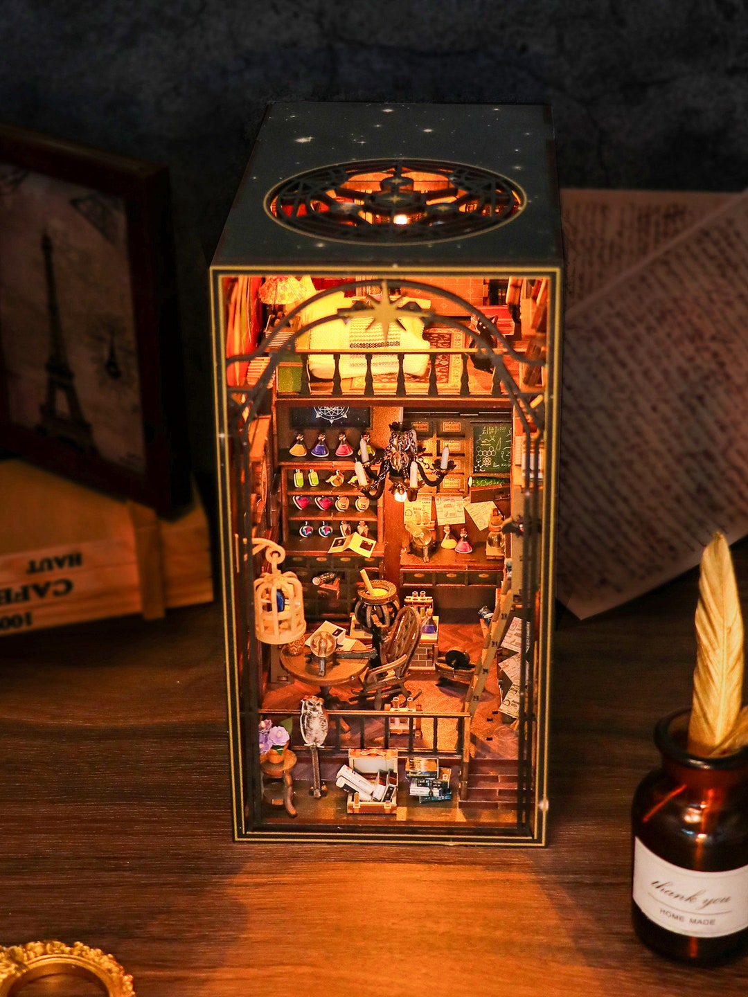 Magic House Book Nook - Book Shelf Insert - Bookcase With Light Model ...