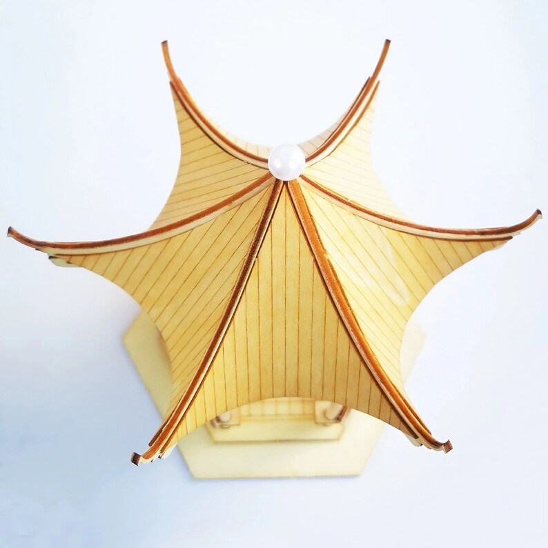 DIY Tea House Ancient Pavilion Wooden Miniature Doll House Kit - Etsy