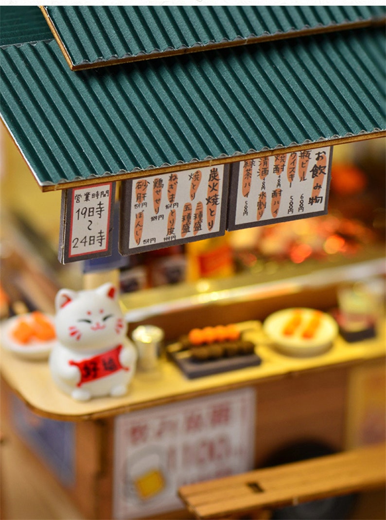 DIY Japanese Yatai Miniature Kit | Street Food Stall Dollhouse, Adult ...