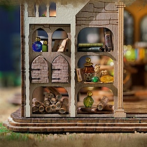 DIY Miniature Witch House Kit | Wooden Dollhouse Craft, Adult Gift - Etsy