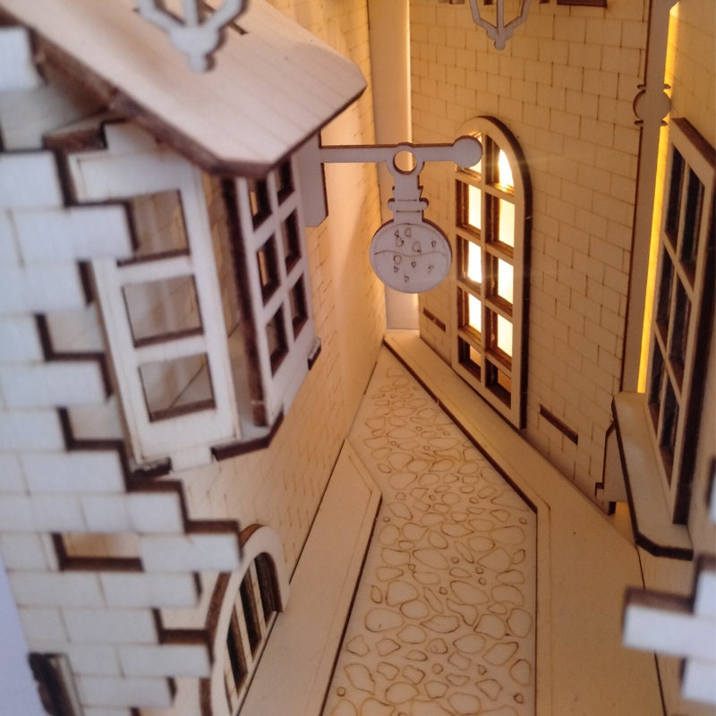 Alley Book Nook Book Shelf Insert Bookcase With Light | Etsy