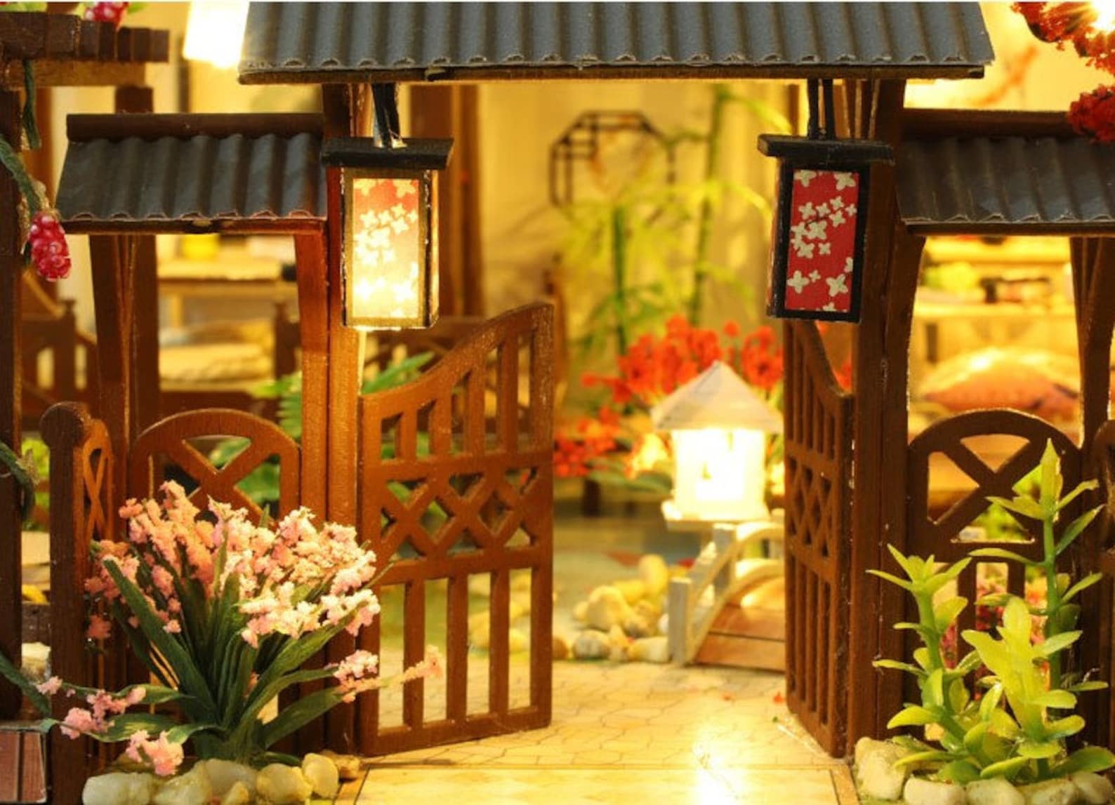 Diy Japanese Style Villa Wooden Miniature Doll House Kit Large Scale