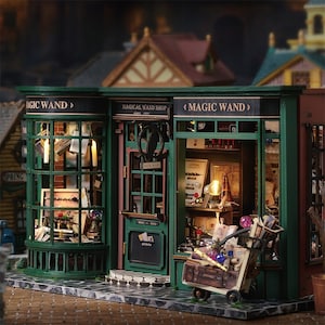 Magical Shop Miniatures Dollhouse || 1:24 With Light Kid and Adult ...