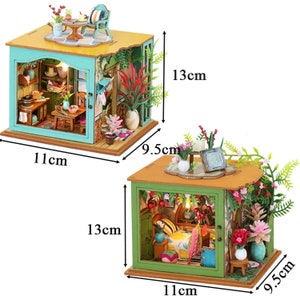 DIY Mini Flower Bedroom Miniature Doll House Kit || 1:24 With Light for ...
