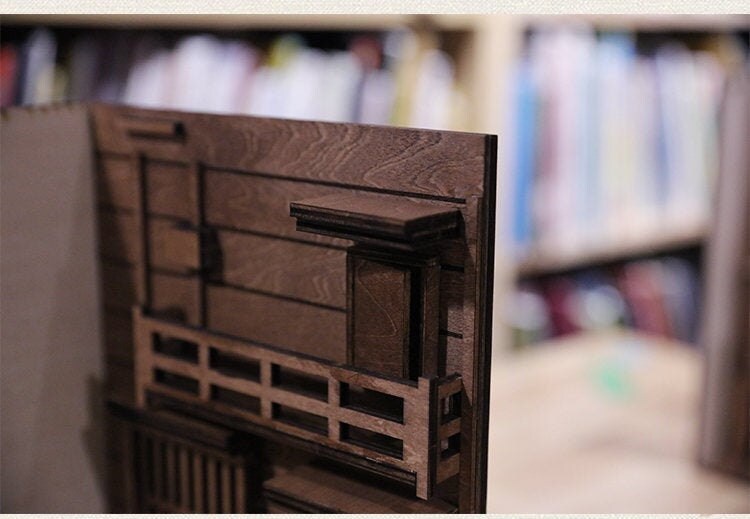 Japanese Alley Book Nook Book Shelf Insert Bookcase With | Etsy Canada