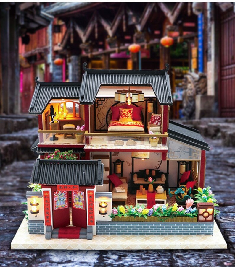 DIY Chinese Traditional Miniature Doll House Kit 1:24 Scale - Etsy