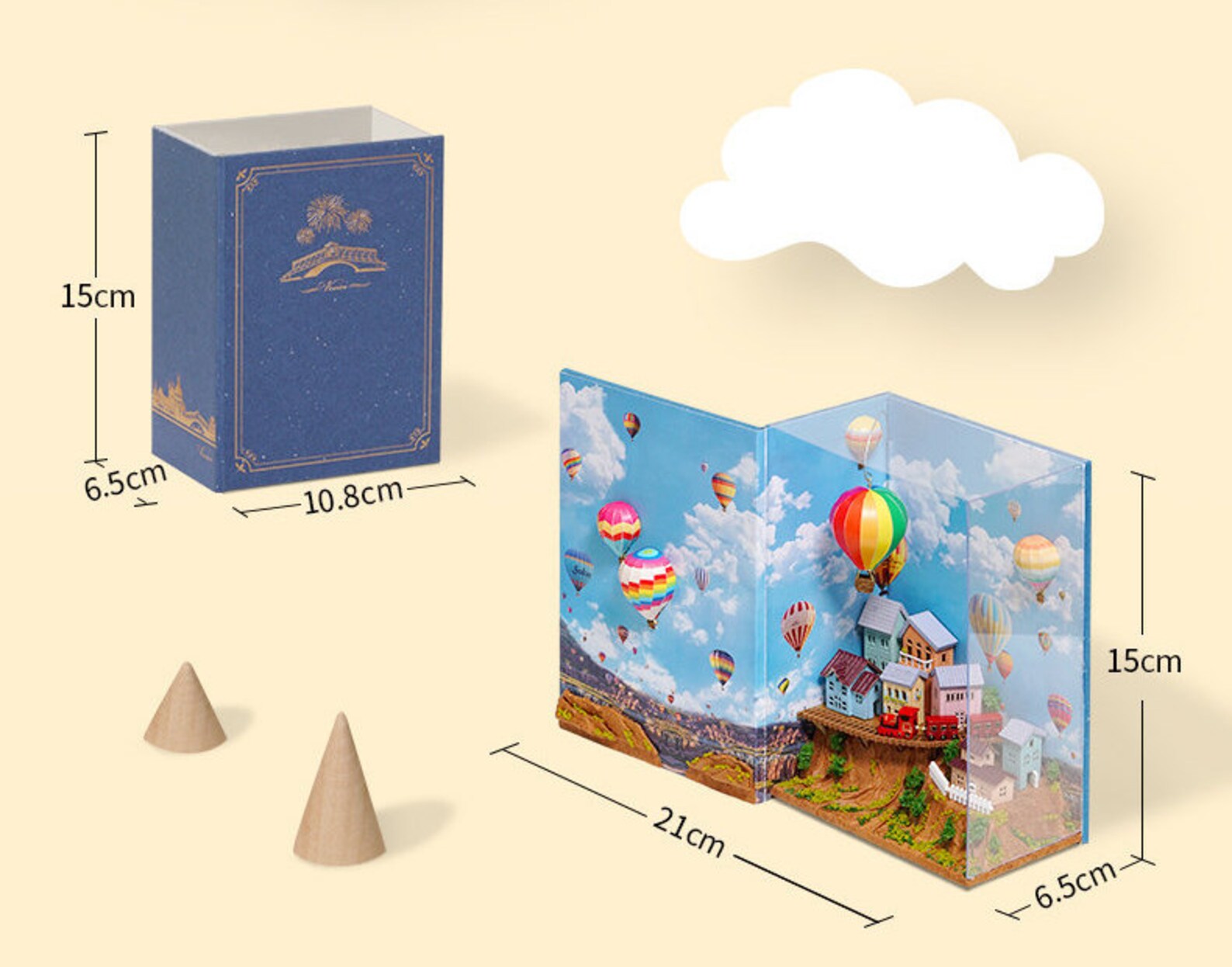 Rialto Bridge Book Nook - Book Shelf Insert - Bookcase With Light Model ...