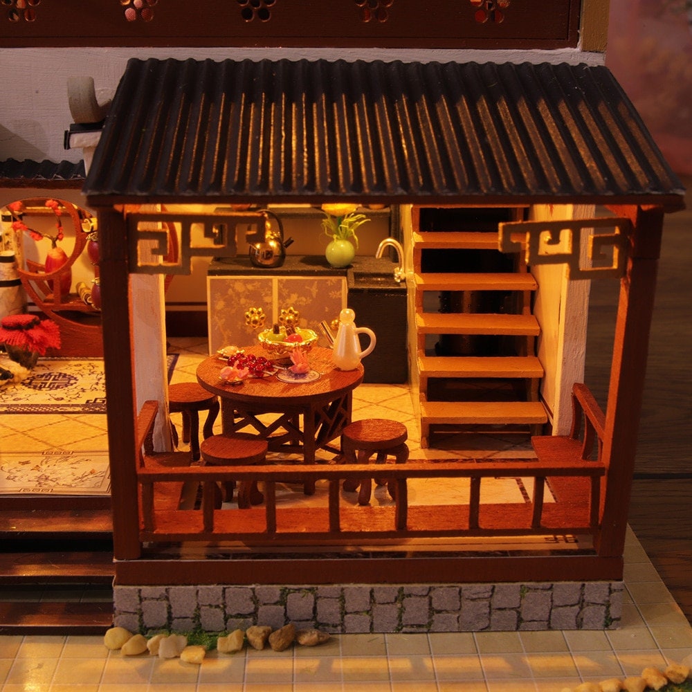 DIY Chinese Style Miniature Doll House kit 1:24 Scale with | Etsy