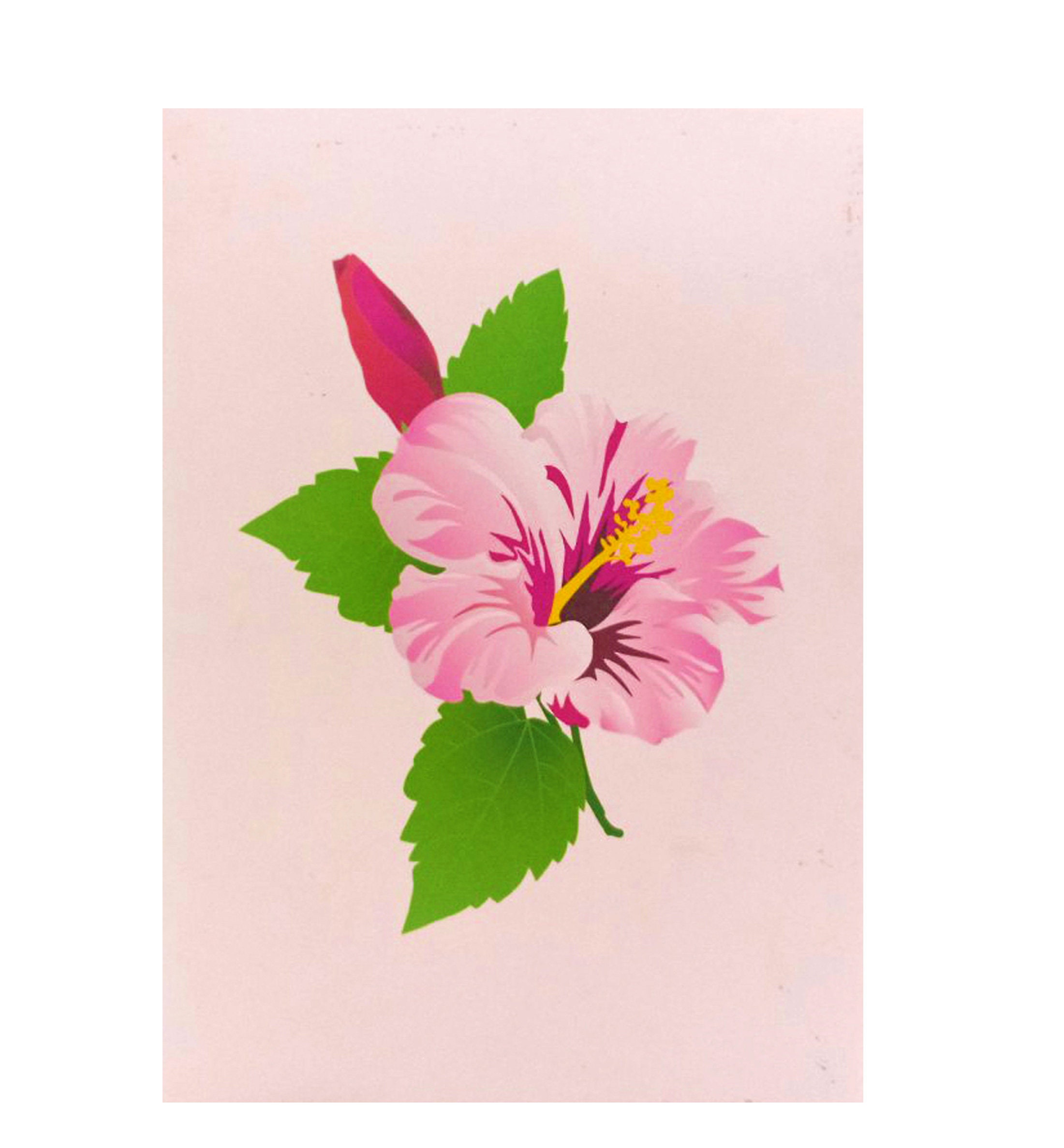 Hibiscus Bloom Hawaii 3D Popup Card - Valentine, Pop up Flower Card ...