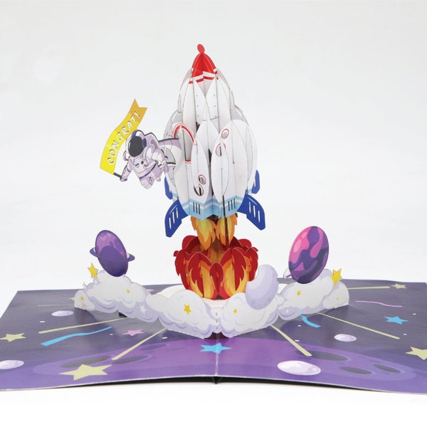 Rocket Pop up Card - Etsy