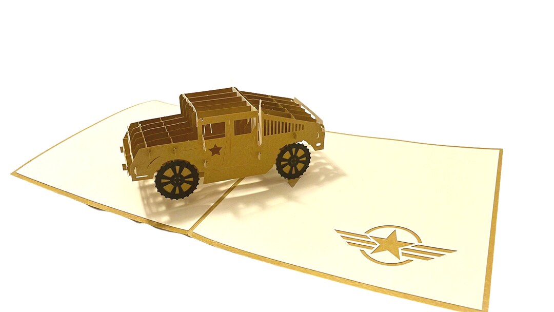 Humvee Military 3d Pop up Card, Retirement, Army Card, Greeting Card ...