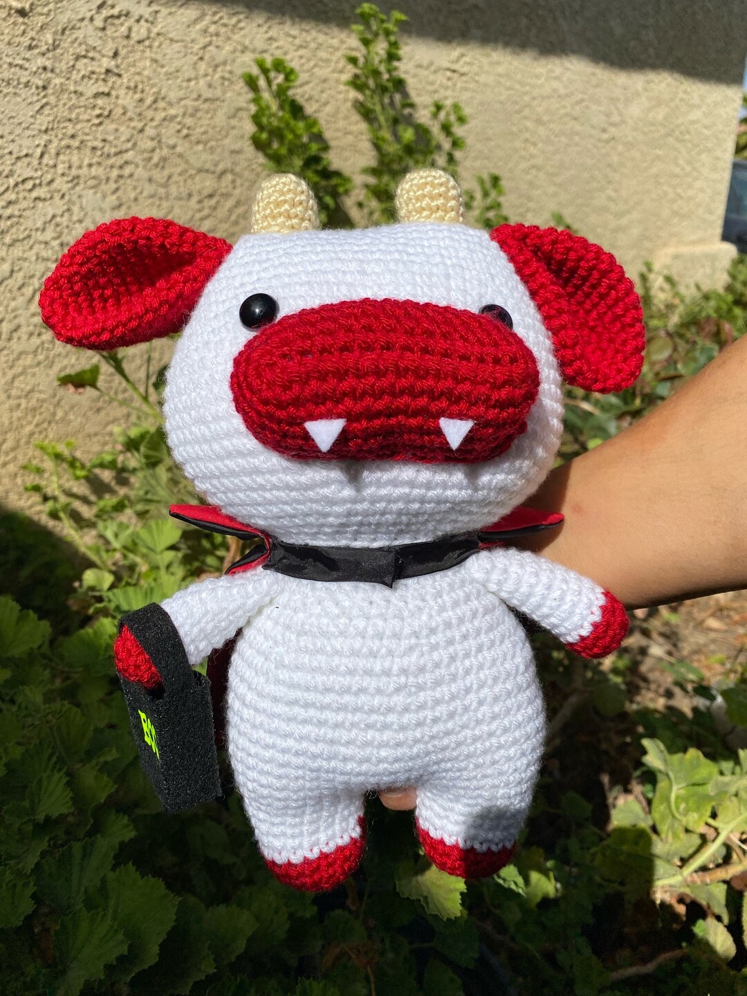 Halloween Vampire Crochet Cow Plushie - Etsy
