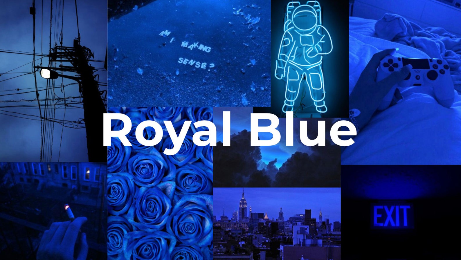 Royal Blue Photo Collage - Etsy