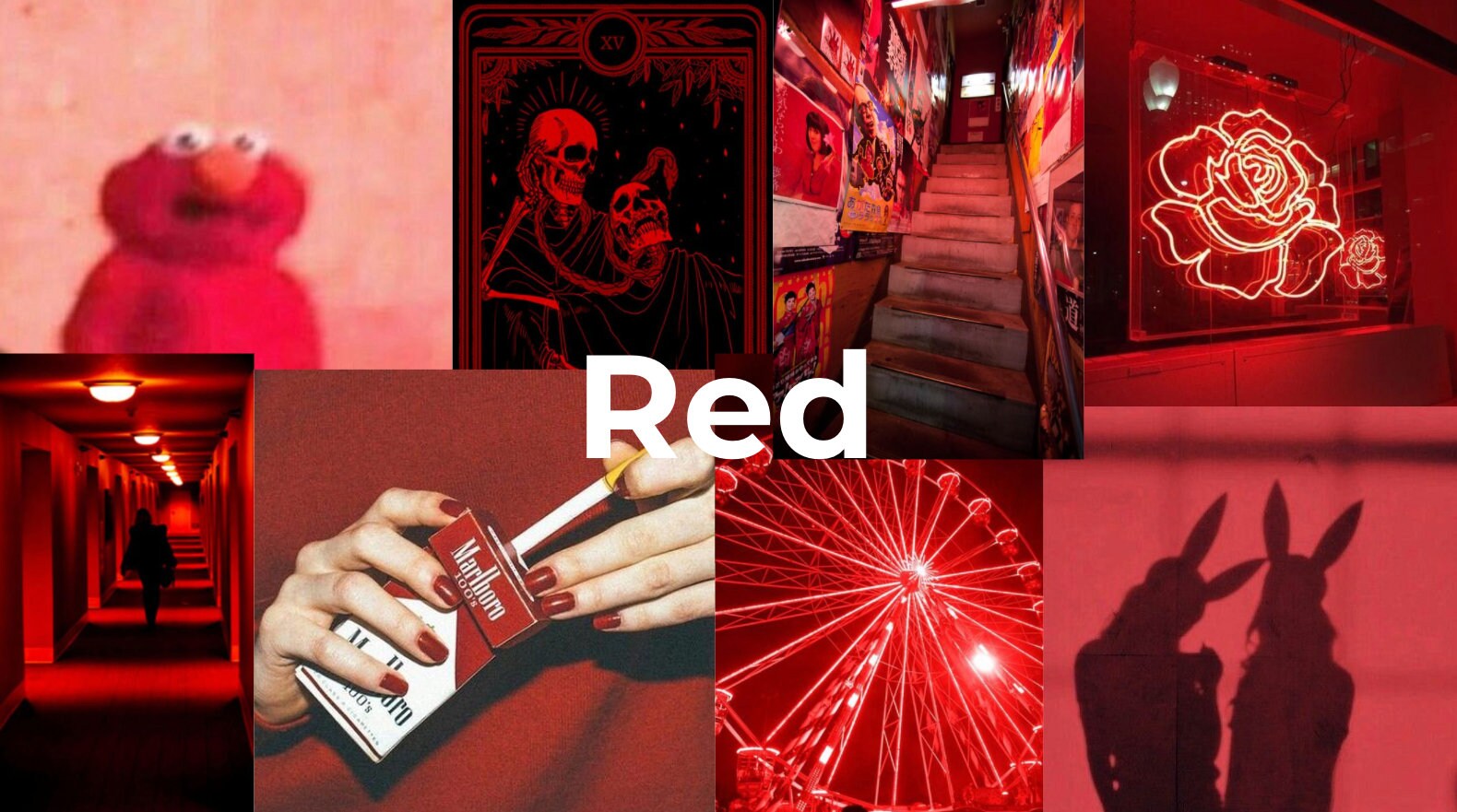 Red Photo Collage - Etsy