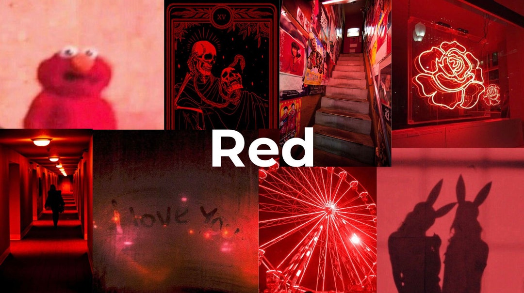 Red Photo Collage - Etsy