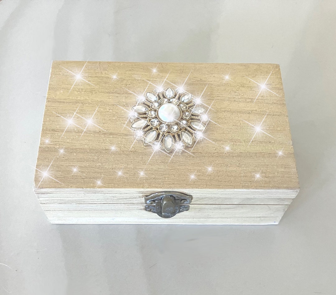 Glitter and Crystals, Wood Tarot Card Box, Wood Oracle Deck Box, Twin ...