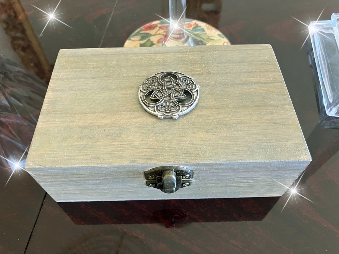 Tarot Card Box, Oracle Deck Box, Wood Tarot Card Boxes, Celtic ...